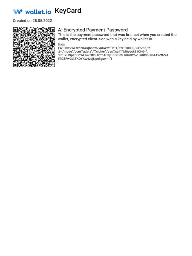 Keycard: A: Encrypted Payment Password | PDF