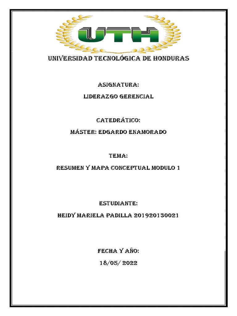 Tarea Modulo 1 Liderazgo Gerencial | PDF | Liderazgo | Información Tarea Modulo 1 Liderazgo Gerencial | PDF | Liderazgo | Información
