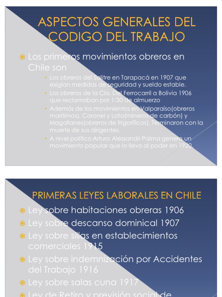 Aspectos Generales Del Codigo Del Trabajo | PDF | Relaciones laborales ...