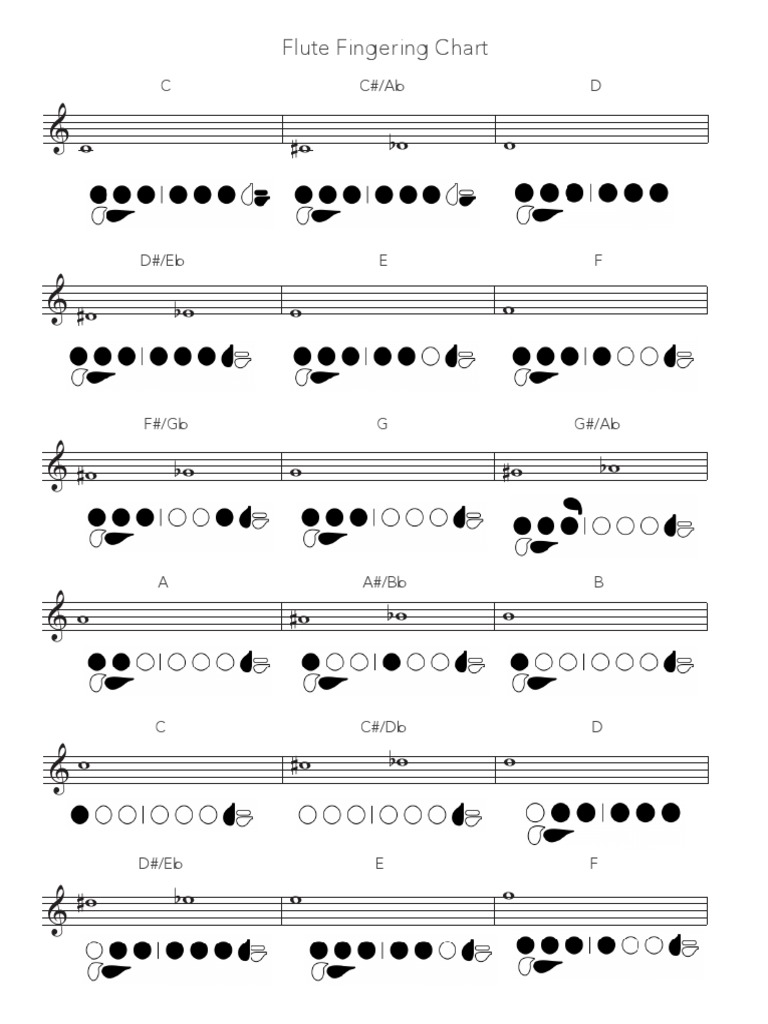 Flute Fingering Chart | PDF