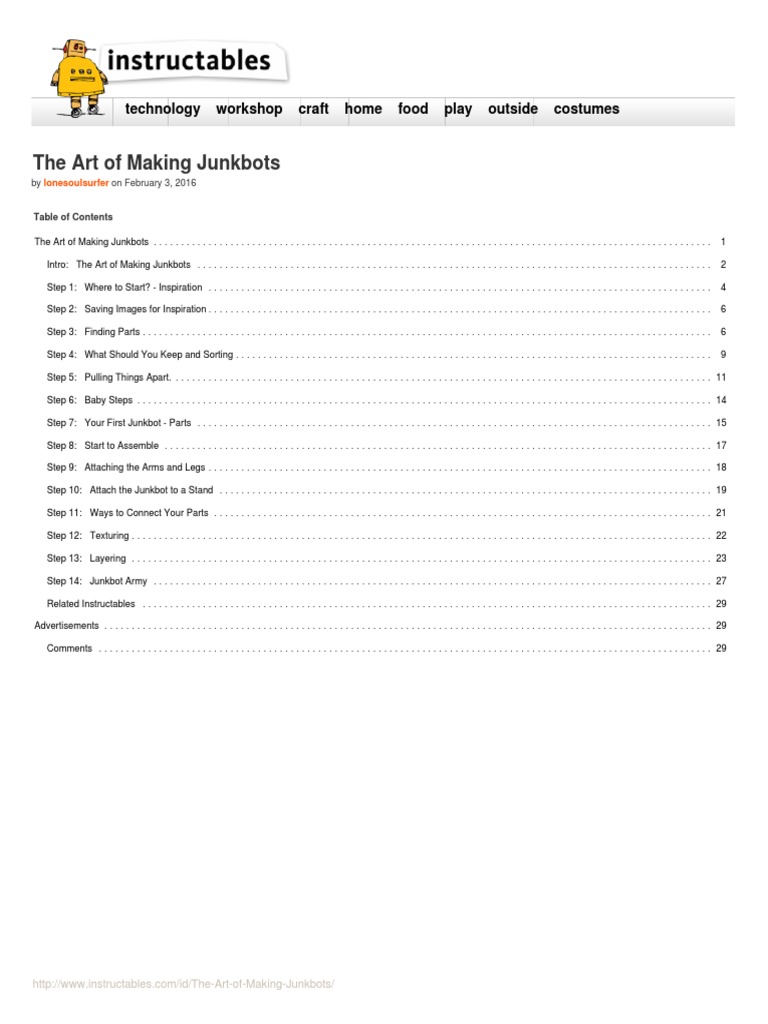 The Art of Making Junkbots | PDF | Soldering | Capacitor