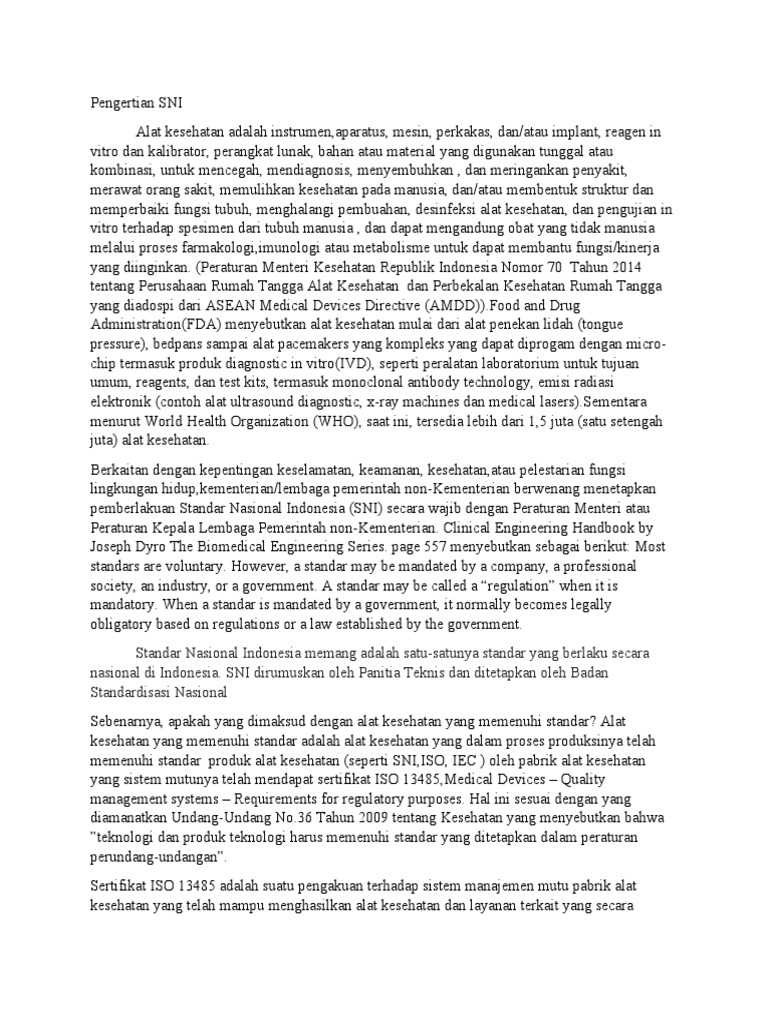 Pengertian SNI | PDF