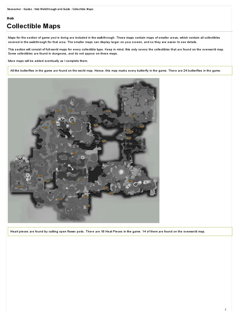 Hob Collectible Maps Guide | PDF | Electronic Publishing | Game Design