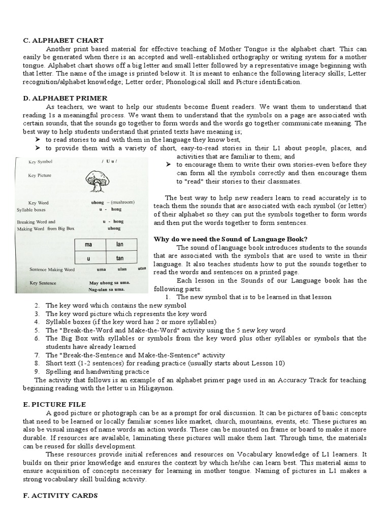 C. Alphabet Chart | PDF | Word | Psycholinguistics