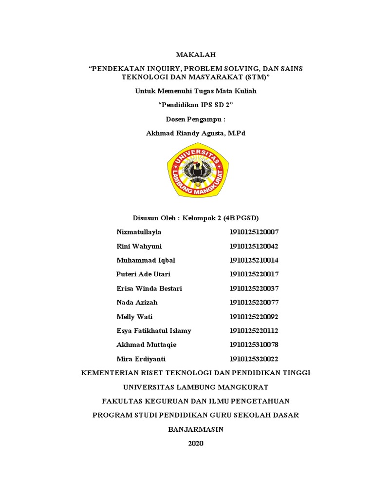 Pendekatan Inquiry dan Problem Solving IPS | PDF