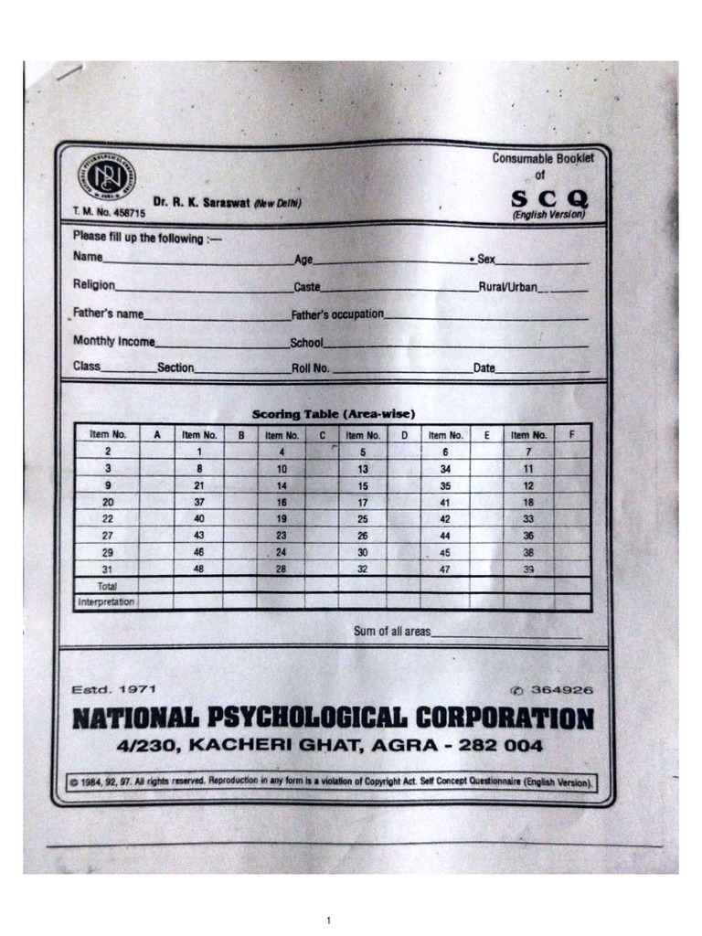 SCQ Questionnaire | PDF SCQ Questionnaire | PDF