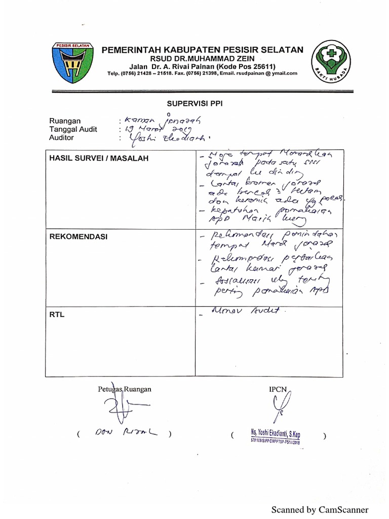 Supervisi Kamar Jenazah | PDF