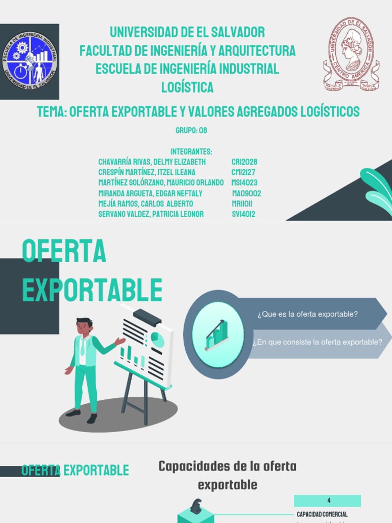 Oferta Exportable y Valores Agregados Logísticos | PDF | Logística | Oferta (economía)