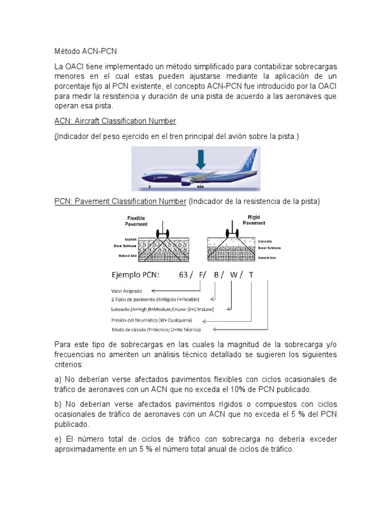 Método ACN-PCN en Aeropuertos | PDF | Fundación (Ingeniería) | Aeronave