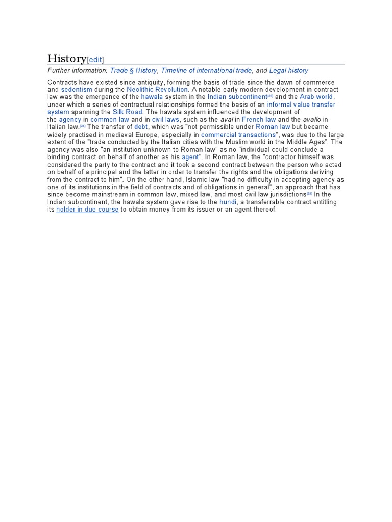History of Contract Law | PDF | Travel