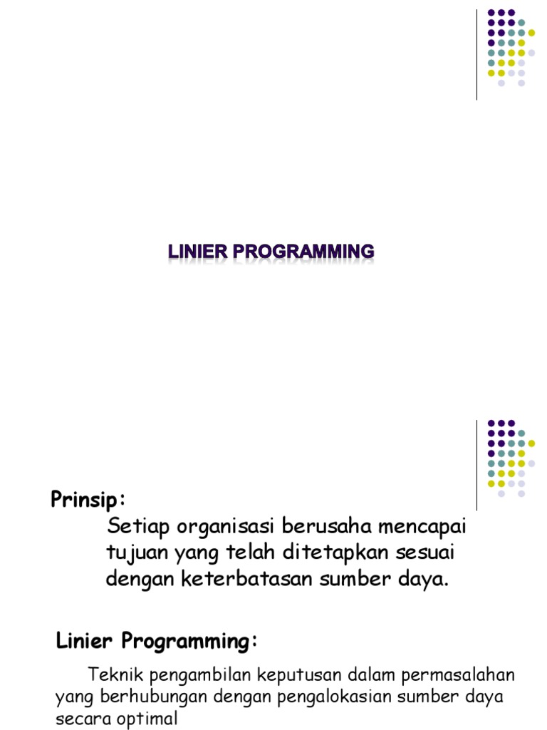M2 Linear Programming Metode Grafik | PDF