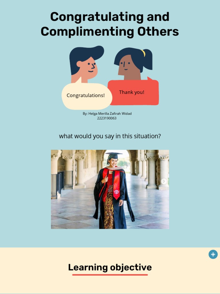 Congratulating and Complimenting Others: Congratulations! Thank You ...