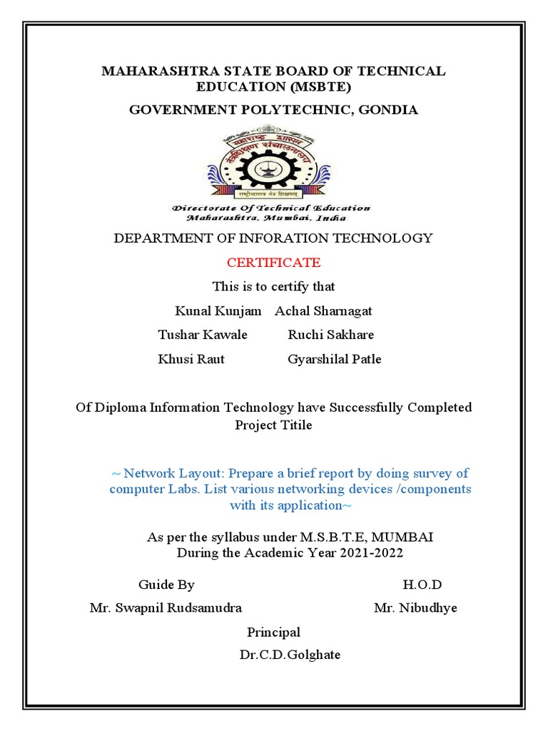 Maharashtra State Board of Technical Education (Msbte) Government ...