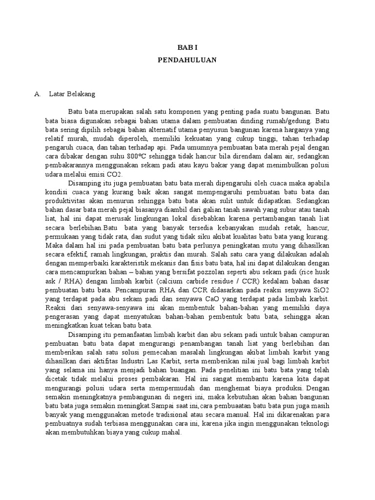Makalah Batu Bata | PDF