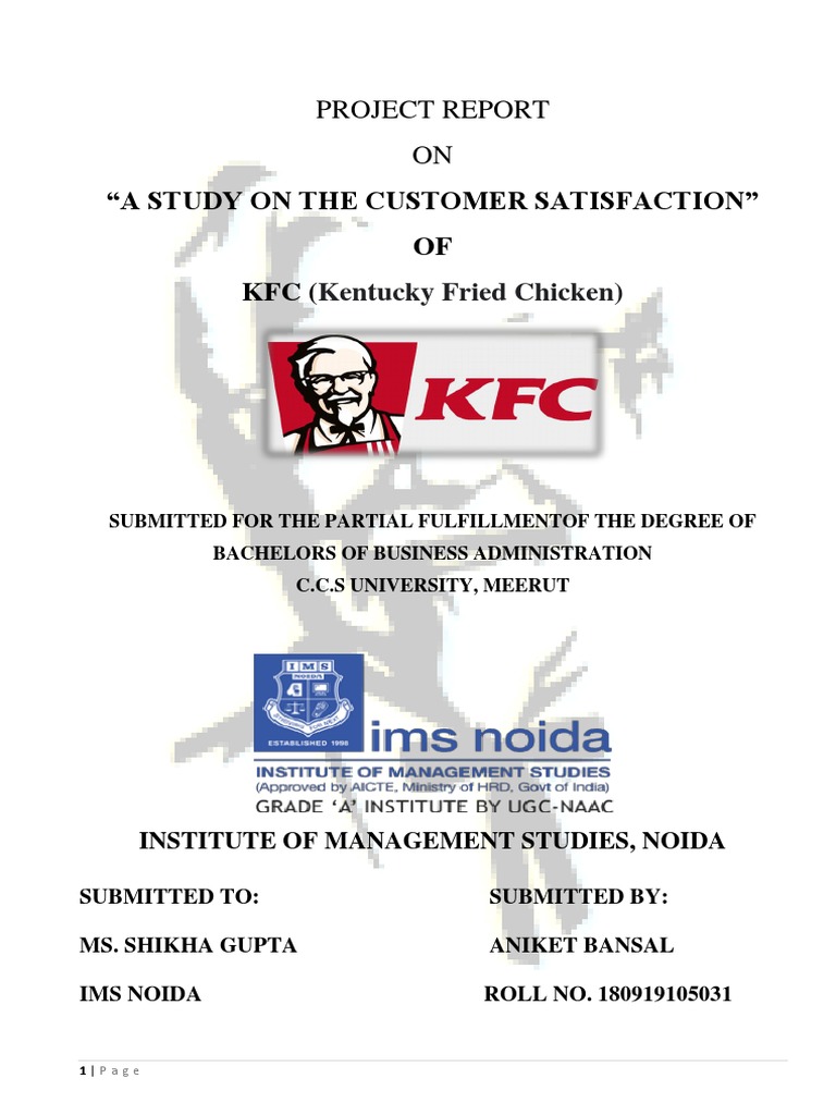 KFC Project Report | PDF | Business