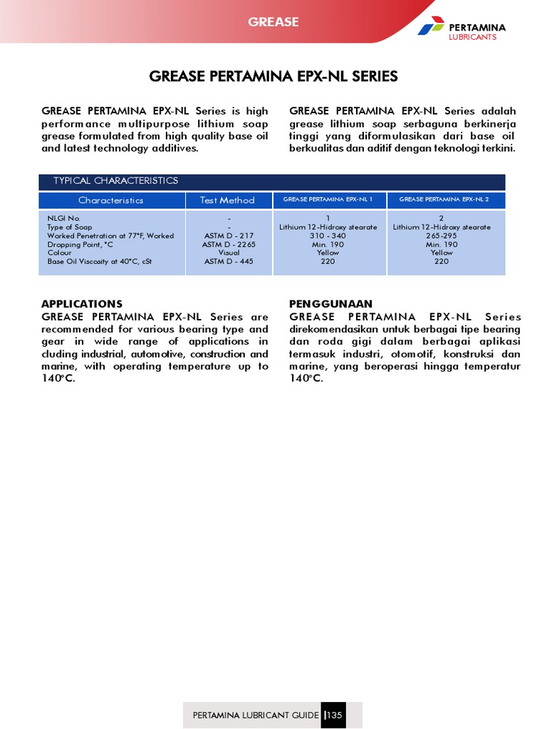 Grease Pertamina Epx-NL Series | PDF