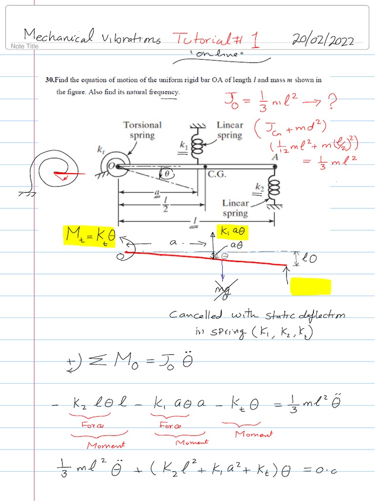 01-Tutorial 1 - Mass Spring System | PDF