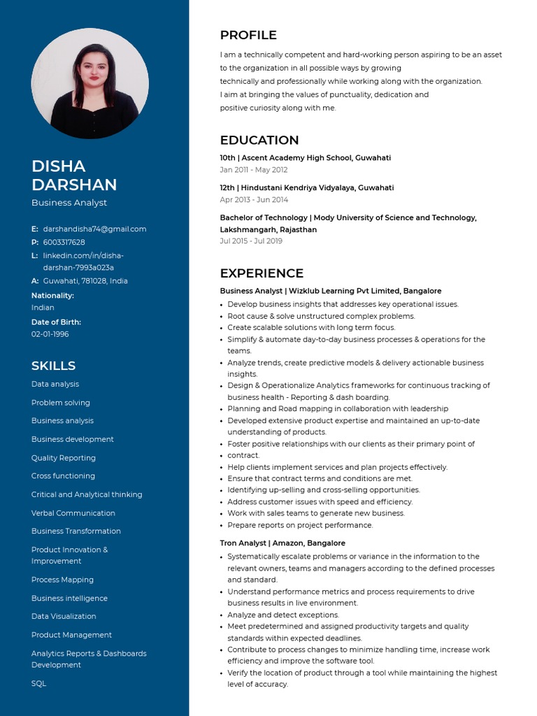 Disha Darshan's Resume | PDF | Analytics | Business