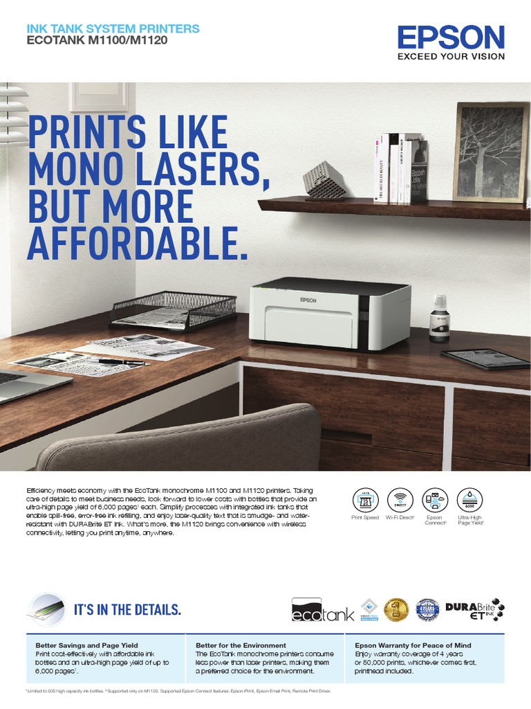 Epson EcoTank M1100-1120 (NoAddress) | PDF | Printer (Computing) | Computing