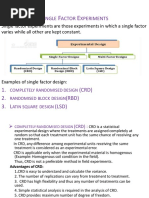 Types of Experimental Designs in Statistics (RBD, CRD, LSD, Factorial ...