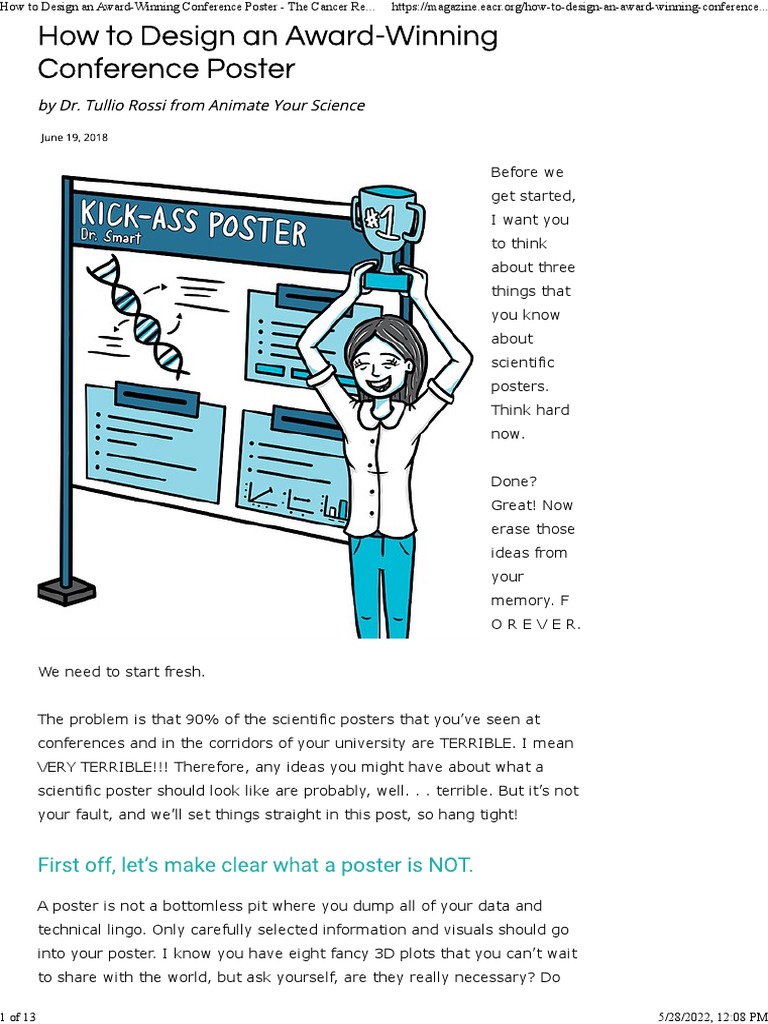 How To Design An Award-Winning Conference Poster | PDF | Color | Top ...