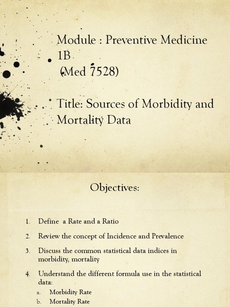 Understanding Key Public Health Metrics: Morbidity, Mortality ...