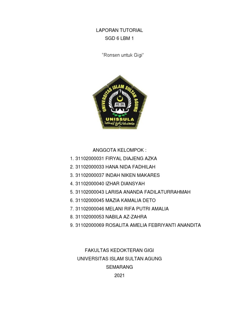 Laporan Tutorial sgd6 lbm1 | PDF | Sains & Matematika