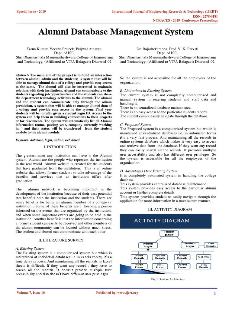 Alumni Database Management System IJERTCONV7IS10070 | PDF | Websites ...