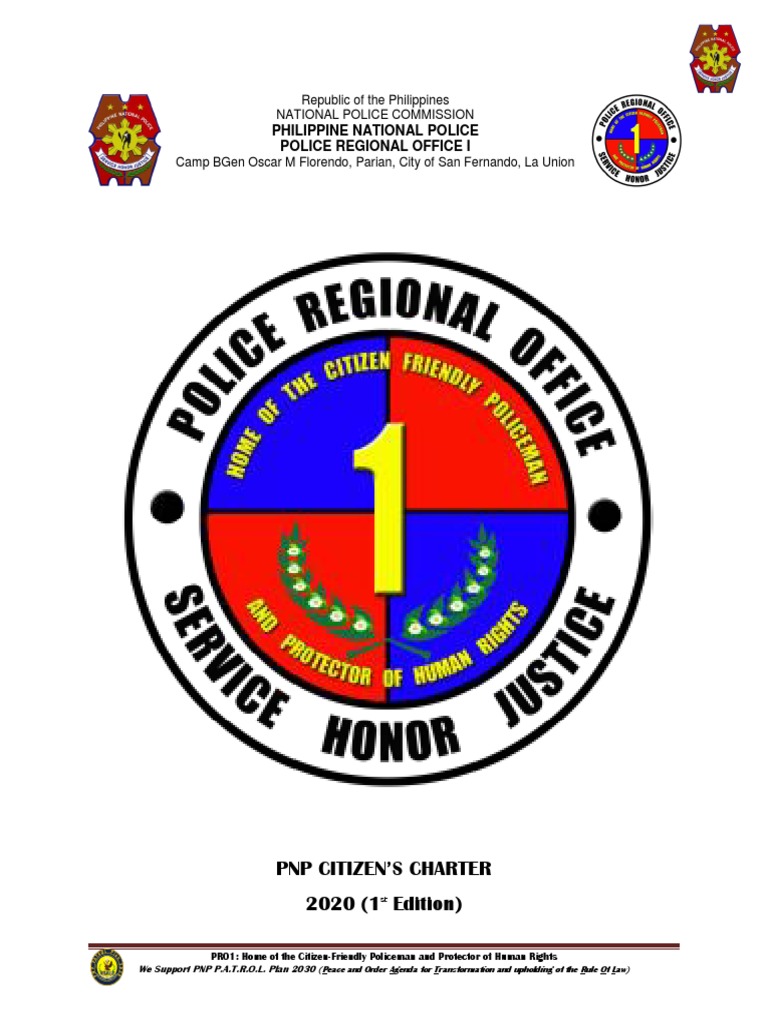 PRO1 Citizens Charter | PDF | Government | Justice