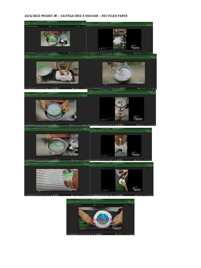 16/6/2021 Projek 3R - Savitaa Sree 4 Mawar - Recycled Paper | PDF