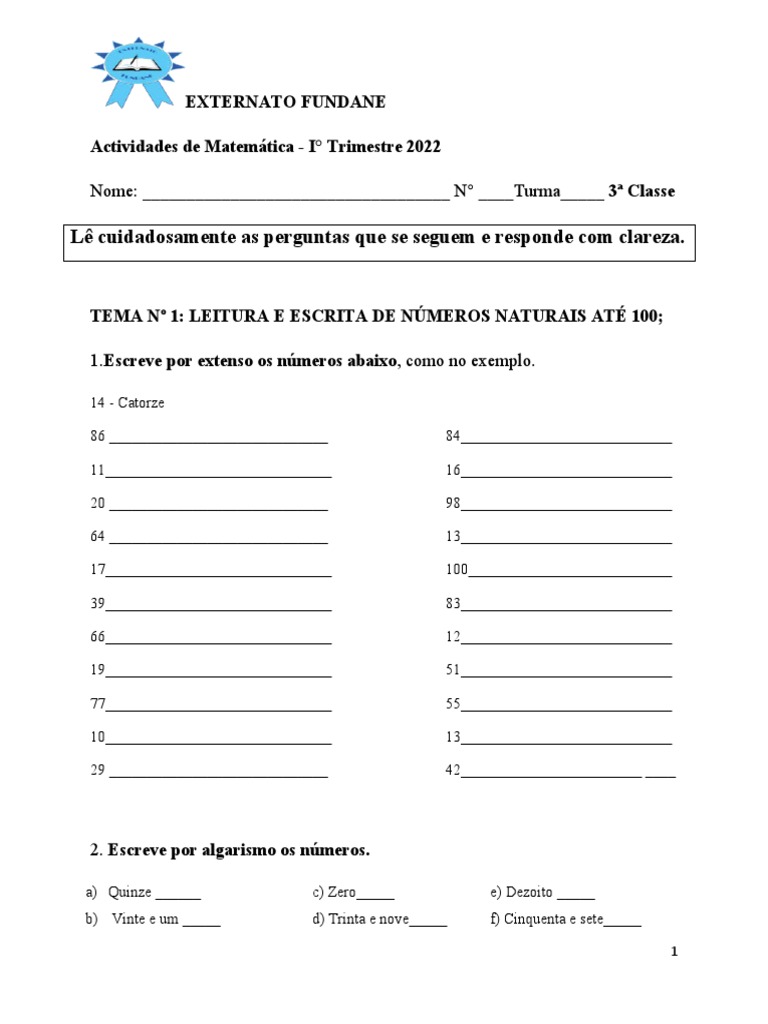 Exercicios de Matematica | PDF | Matemática elementar | Aritmética