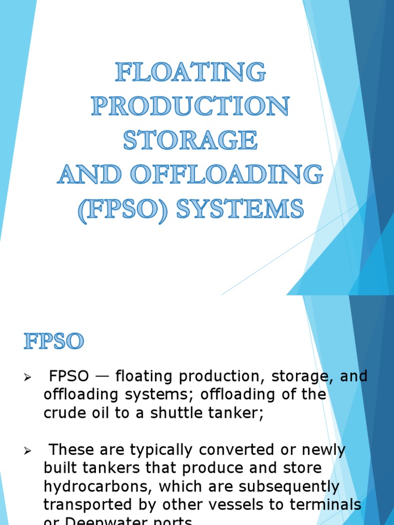 FPSO Course | PDF | Oil Tanker | Petroleum Industry