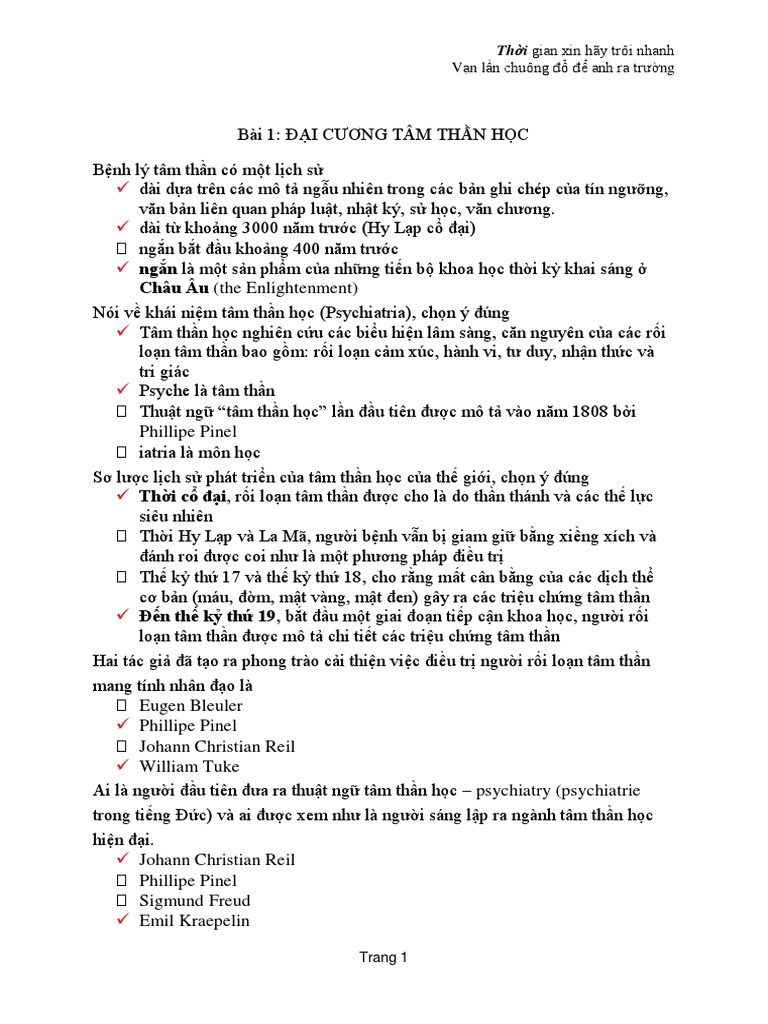 Tự học tâm thần phiên bản đẹp K41 | PDF