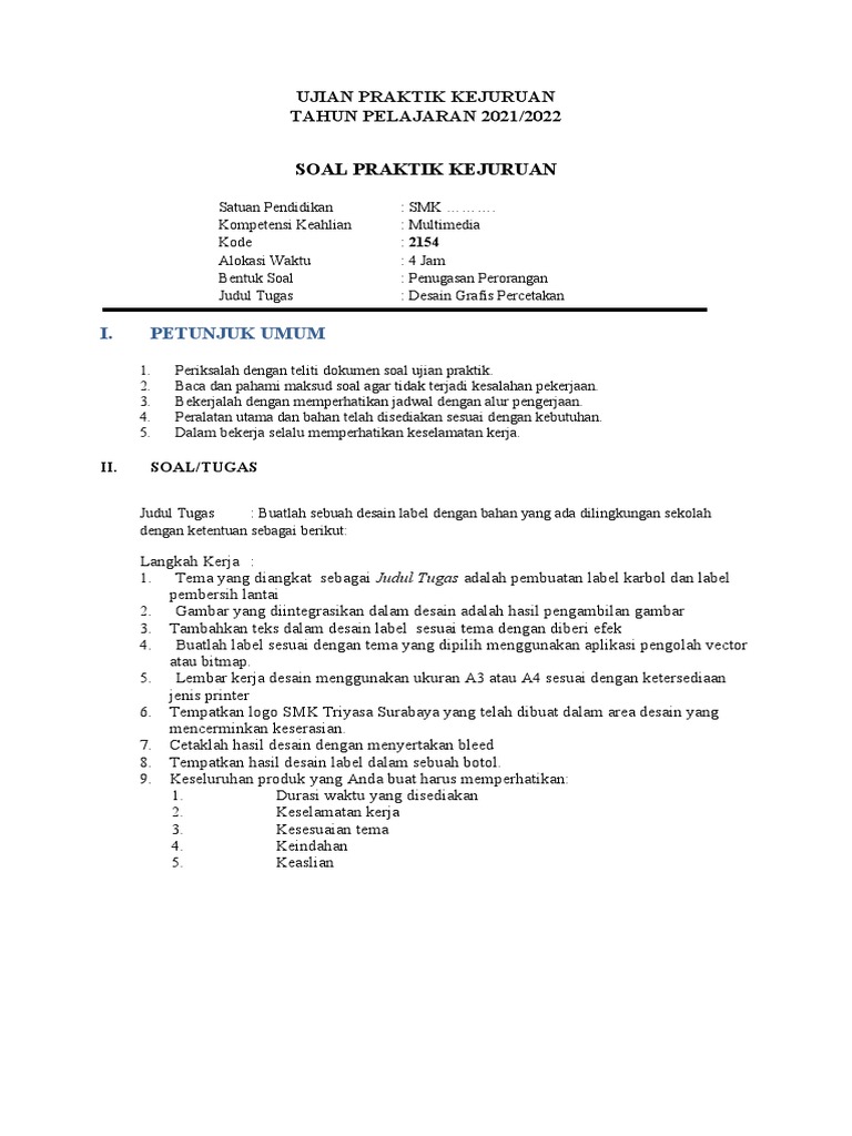 DESAIN LABEL KARBOL DAN PEMBERSIH LANTAI | PDF
