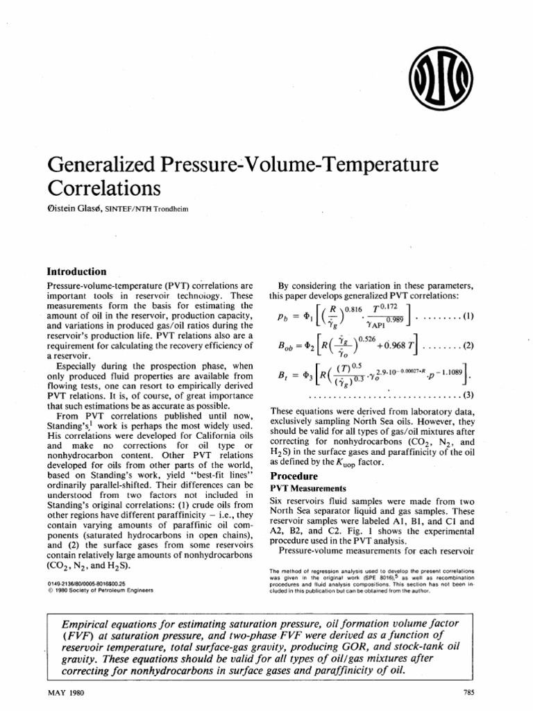 7 - Generalized Pressure Volume Temperature Correlations | PDF