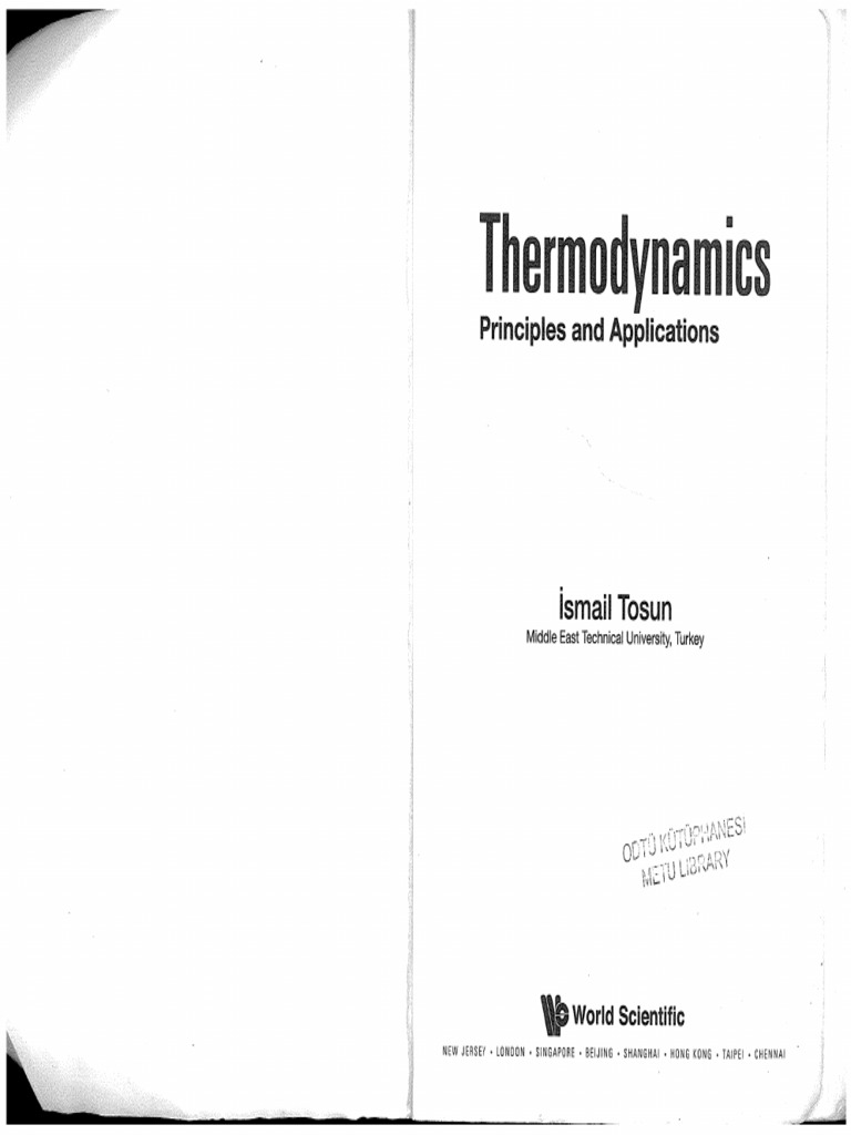 Ismail Tosun - Thermodynamics - Principles and Applications (2015 ...
