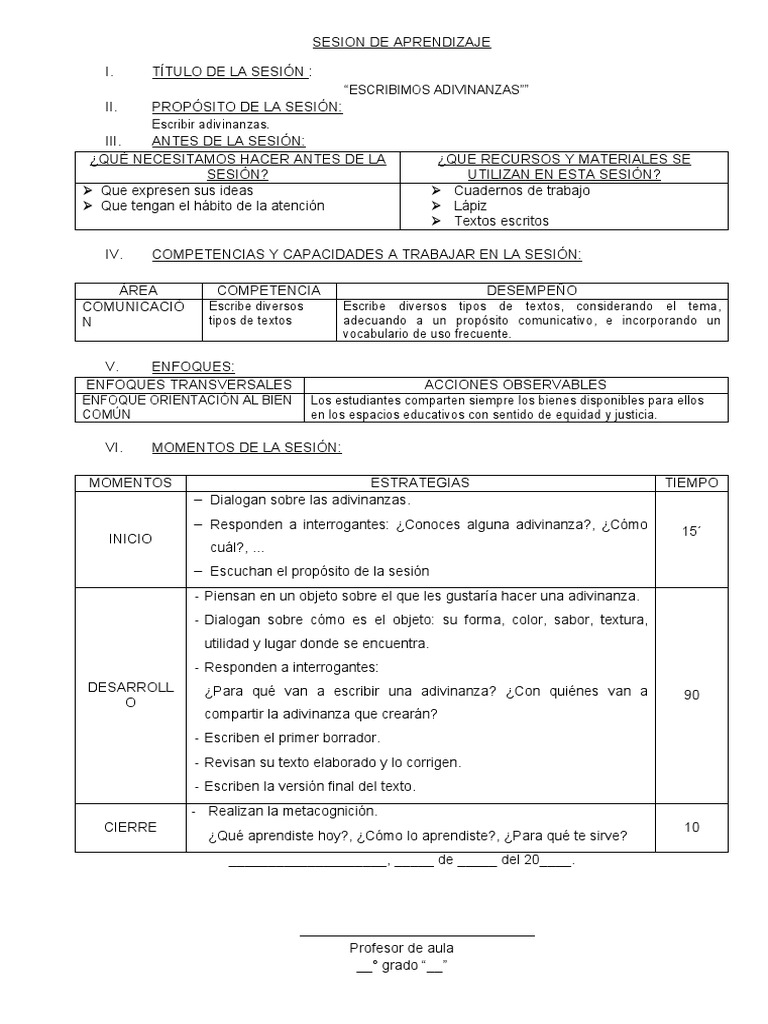 Escribimos Adivinanzas | PDF | Aprendizaje | Cognición