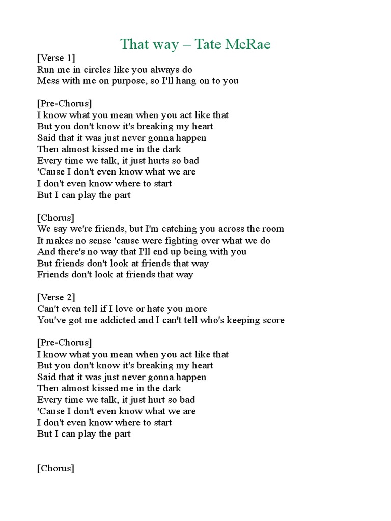 That Way - Tate Mcrae | PDF