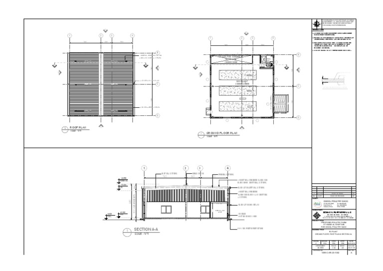 Section A-A: Roof Plan Ground Floor Plan | PDF | Buildings And ...