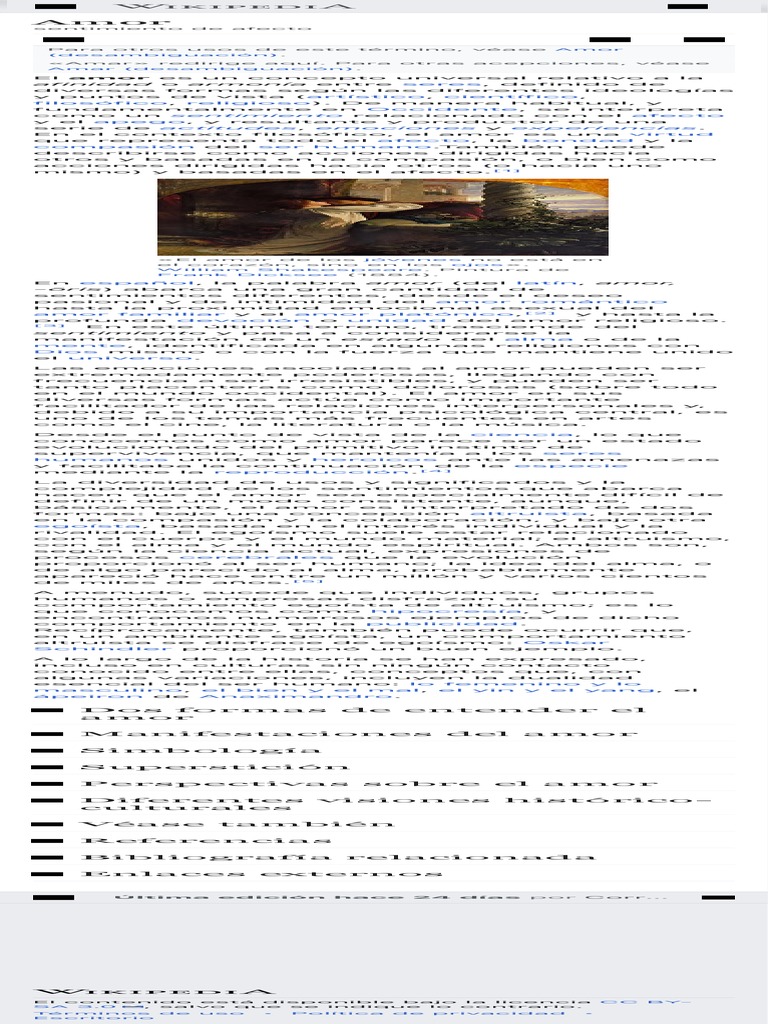 Amor - Wikipedia, La Enciclopedia Libre | PDF | Amor | Cognición