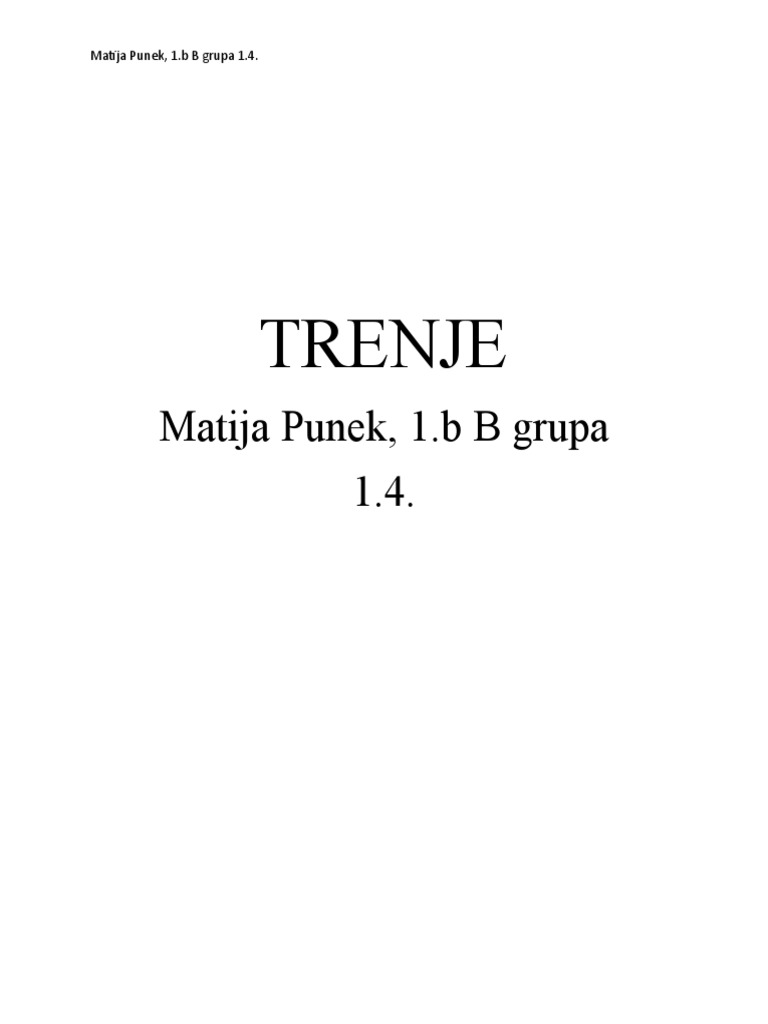 Trenje | PDF