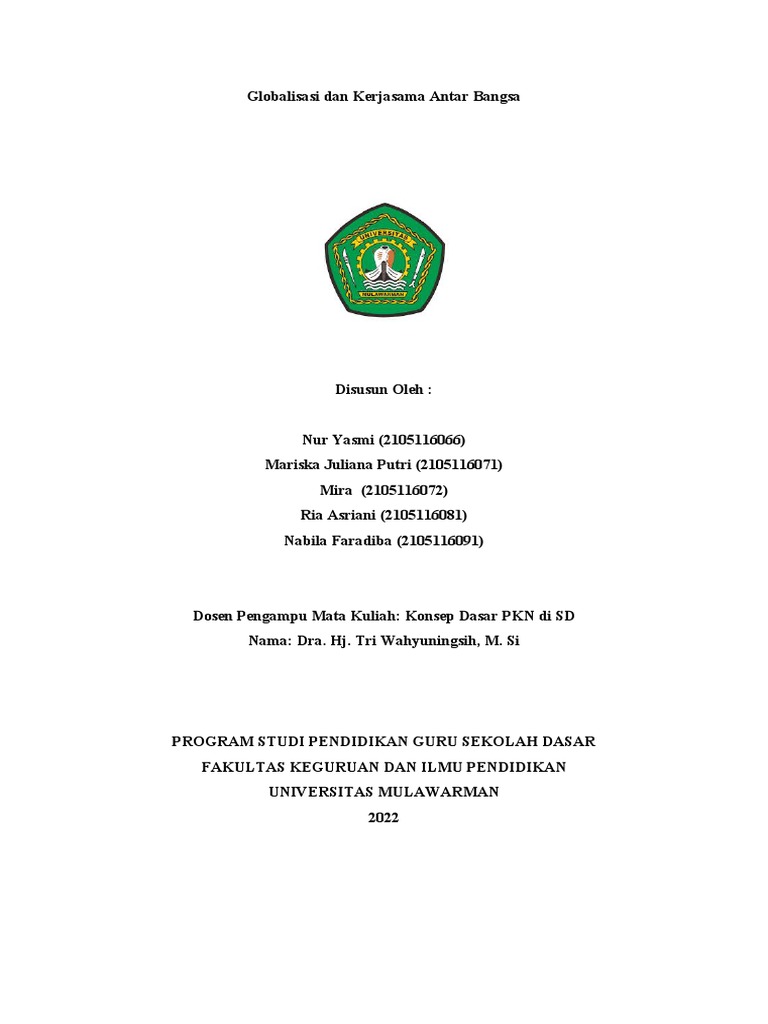 Kerjasama Antar Bangsa dalam Globalisasi | PDF