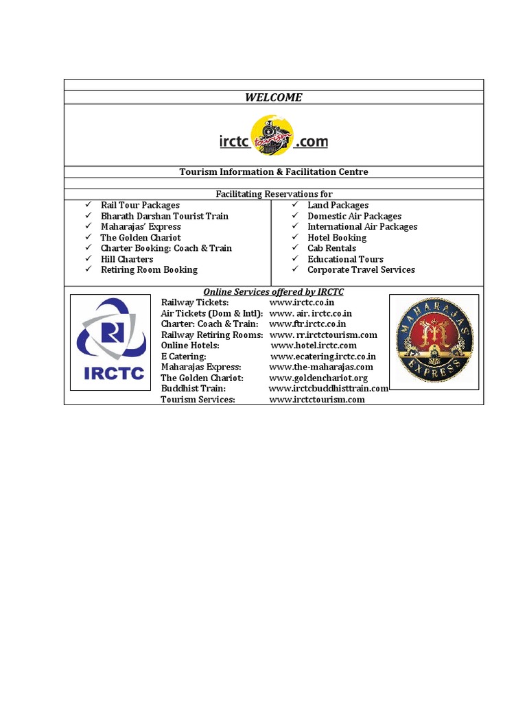 Welcome: Tourism Information & Facilitation Centre | PDF