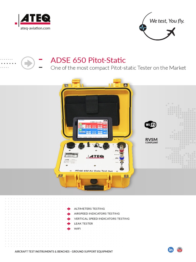 ADSE 650 Pitot-Static: One of The Most Compact Pitot-Static Tester On ...