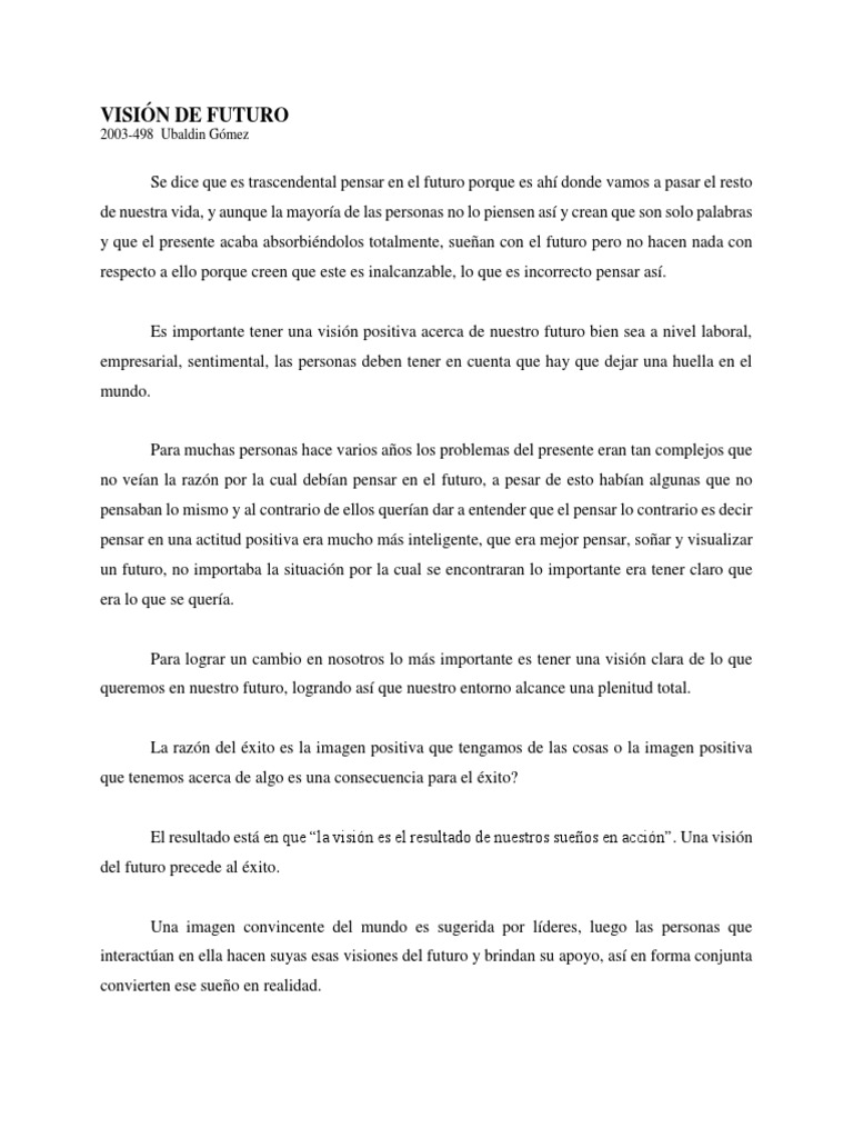 Visión de Futuro | PDF