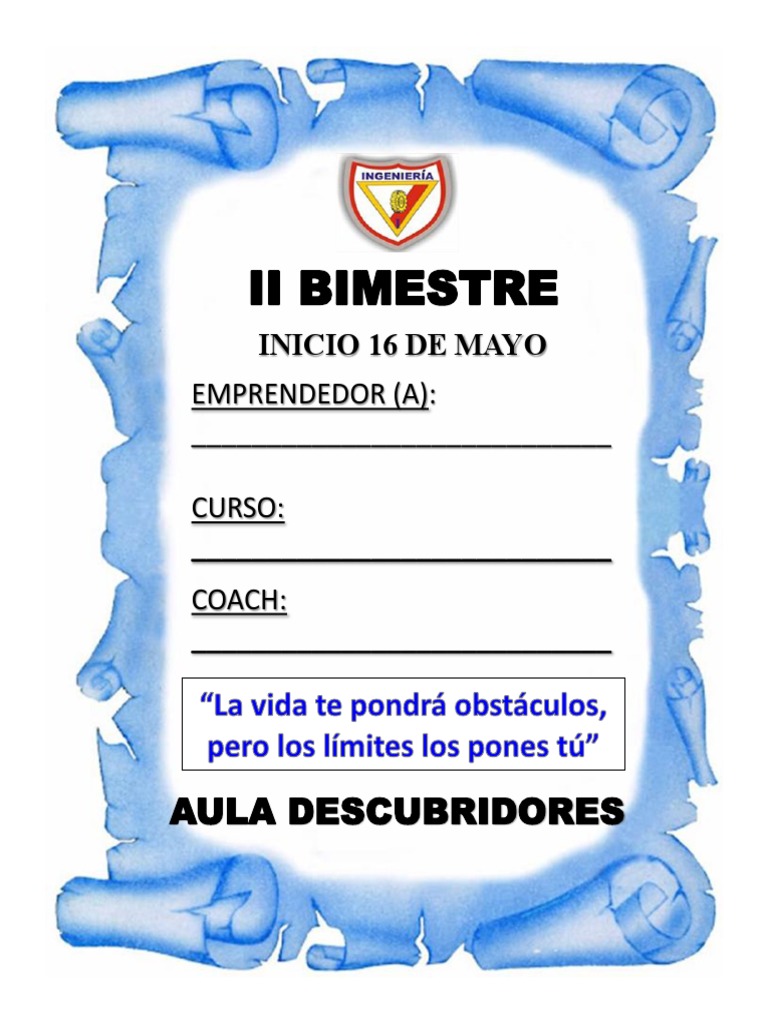 Caratulas 2 Bimestre Pdf