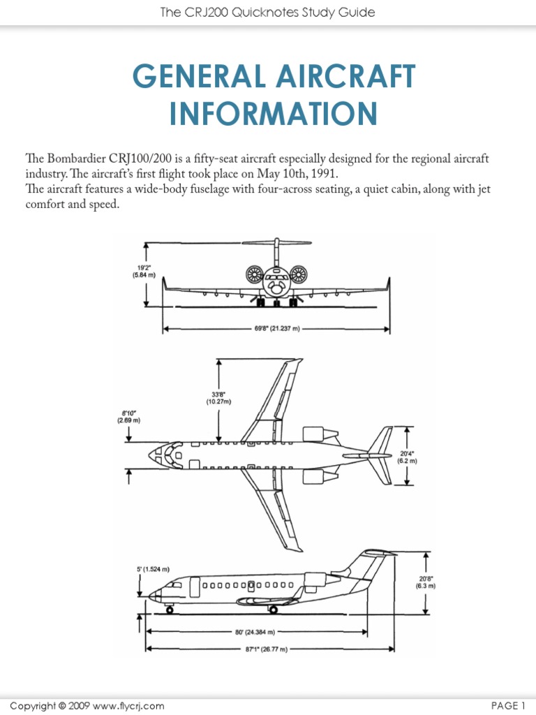 CRJ 200 General | PDF | Aircraft | Aerospace