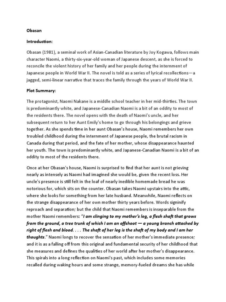 Obasan | PDF