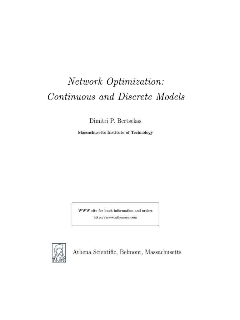 Network Optimization - Continuos and Discrete Models | PDF | Linear ...