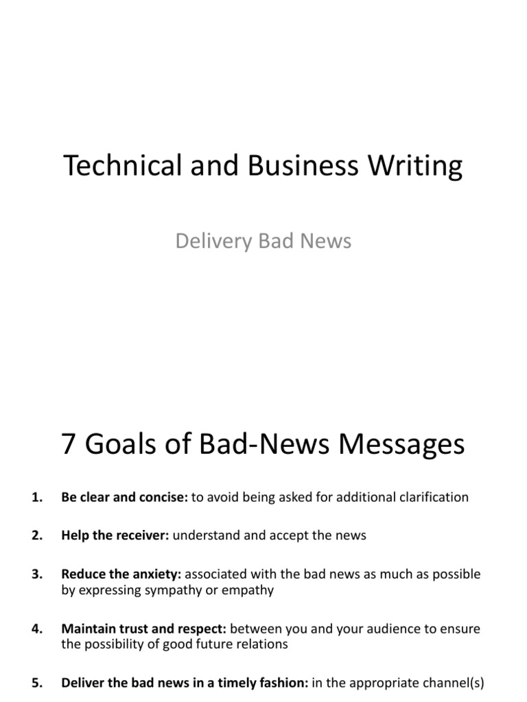 Delivering Bad News | PDF